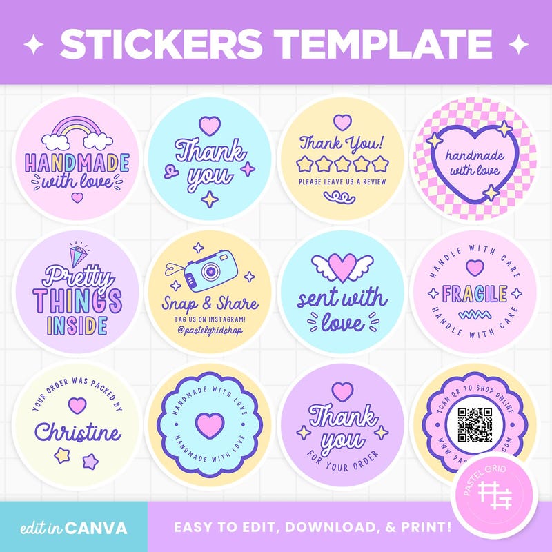 Purple Aesthetic Stickers - Etsy