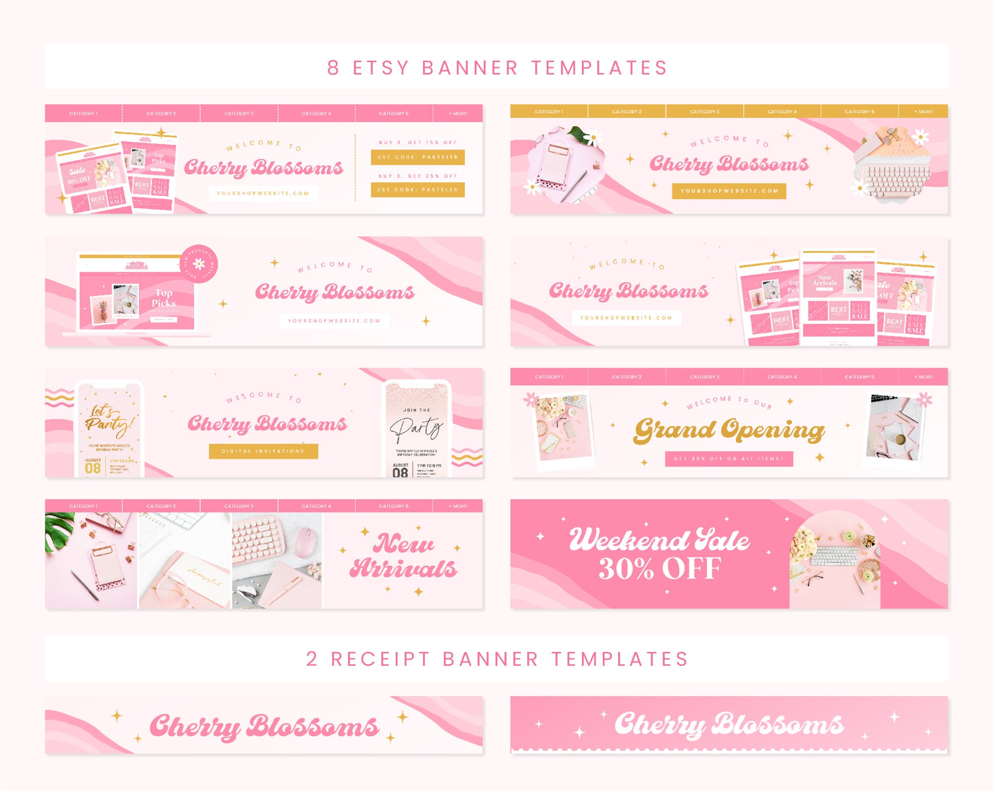 Etsy Shop Bundle Banner Templates Listing Photos and - Etsy