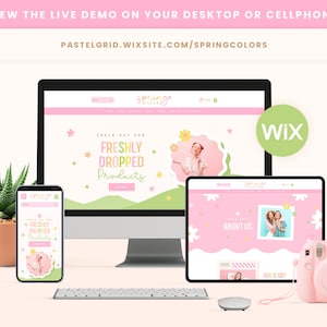 Wix Template in Spring Colors - Bright Colorful Flowers Wix Website ...