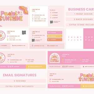 Branding Kit Canva Templates Editable and Customizable Business Cards ...