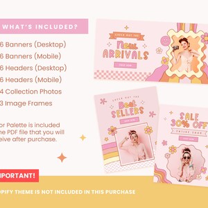 Shop Banners Pastel Pink Orange Rainbow Colors Editable via Canva ...