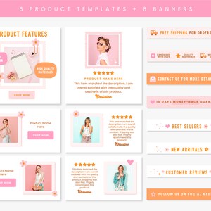 Newsletter Design Editable in Canva Pink Peach Orange Aesthetic ...