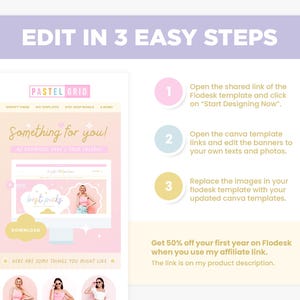 Flodesk Newsletter Templates Design Editable in Canva, Email Banners ...