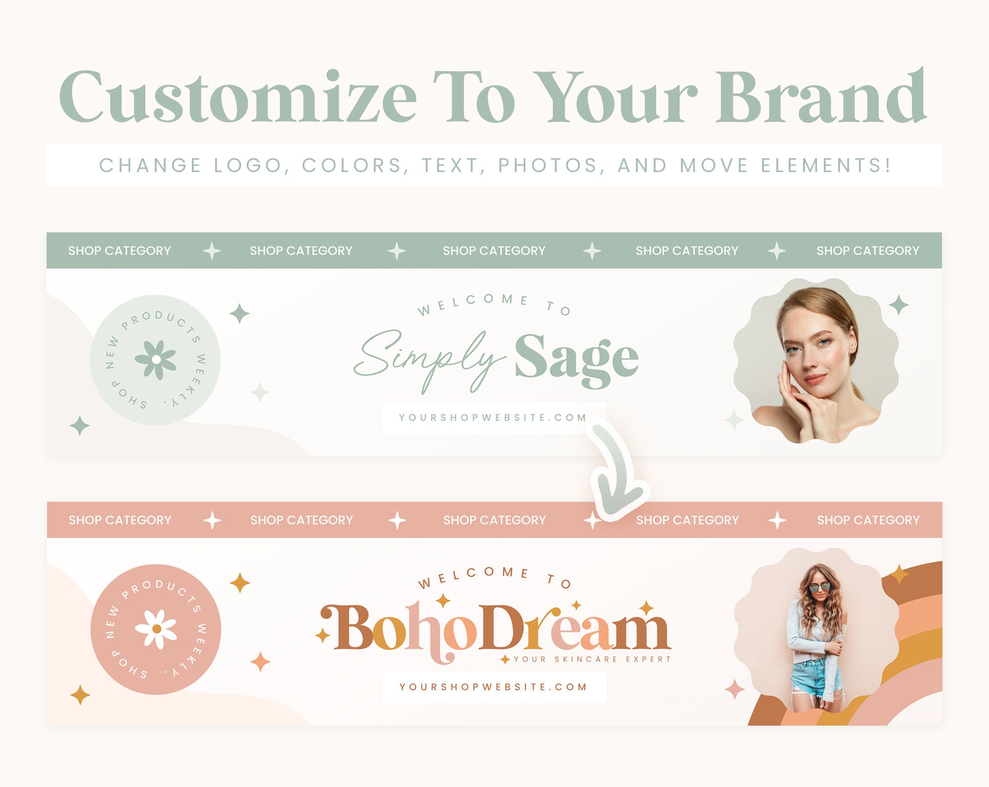 Etsy Shop Bundle Banner Templates Listing Photos and - Etsy