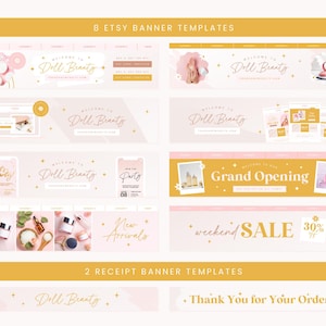 Etsy Shop Bundle - Banner Templates, Listing Photos, and Receipt Banner ...