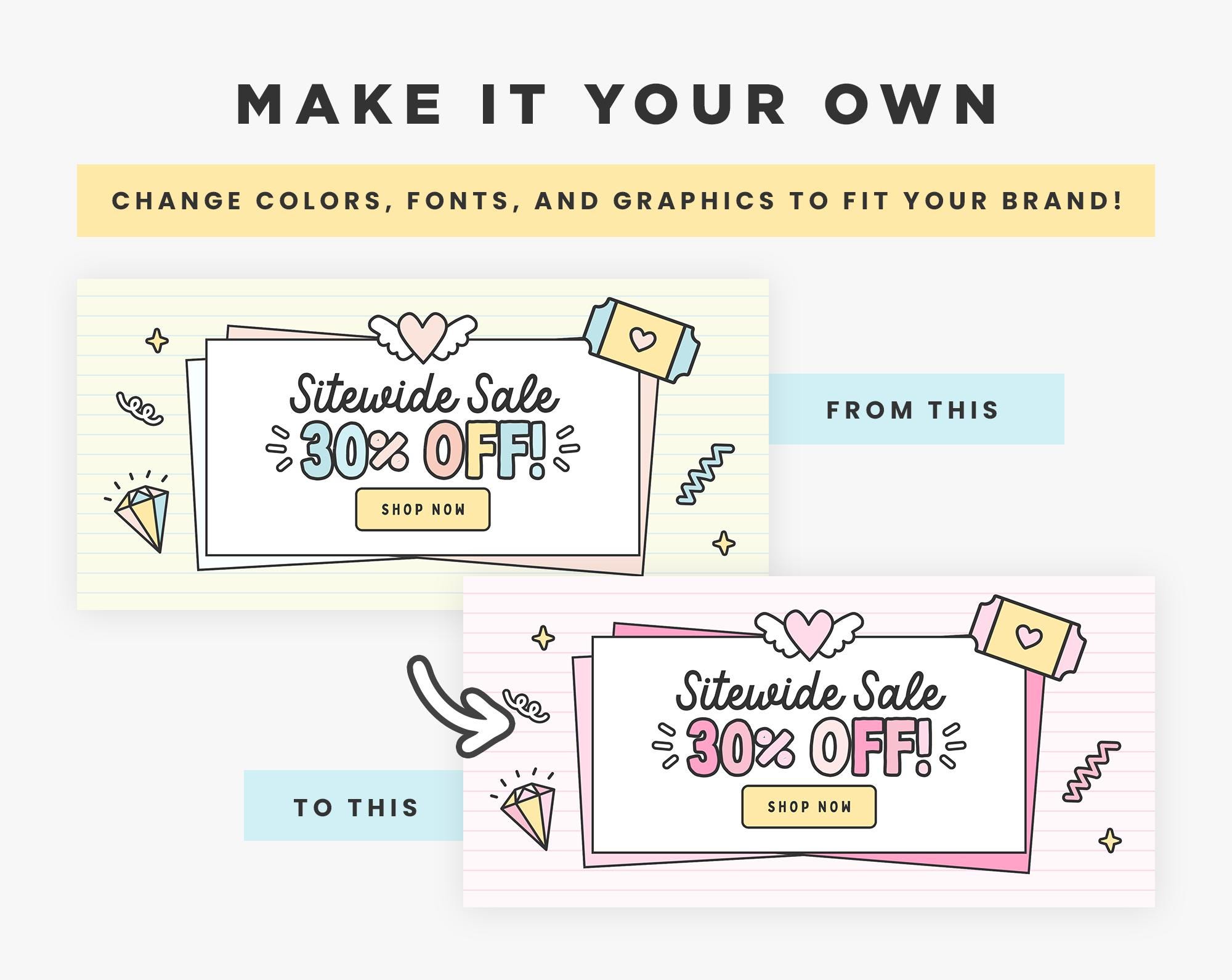 Shopify Theme Blue Pastel Colors Customizable Shopify Template Editable ...