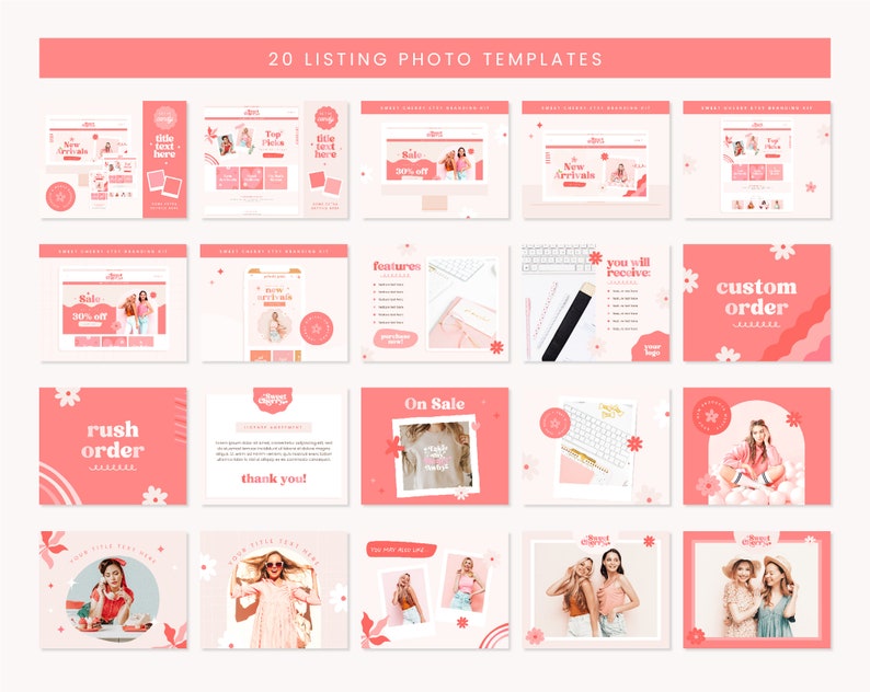 Etsy Shop Bundle Banner Templates Listing Photos and - Etsy