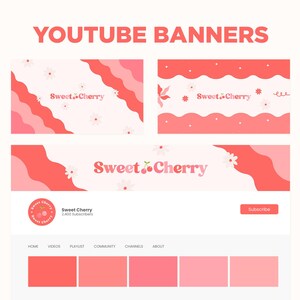 Branding Kit Red Pink Cherry Canva Templates Editable Business Cards ...