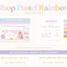 Etsy Shop Banner Templates Pastel Rainbow Etsy Bundle - Etsy