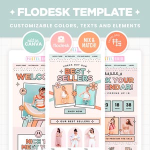 Flodesk Newsletter Templates Design Editable in Canva, Email Banners ...