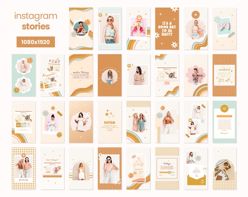 Instagram Posts Template Bundle in Square Portrait and - Etsy