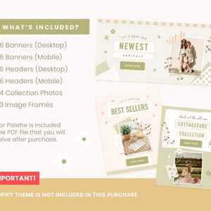 Shop Banners Cottagecore Green Sage Editable via Canva, Shopify Banners ...