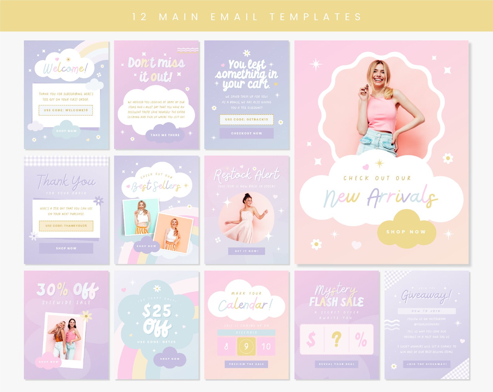 Email Templates Newsletter Design Editable in Canva, Email Banners and ...