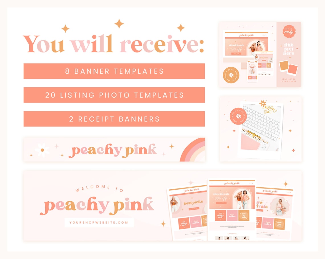 Etsy Shop Bundle Banner Templates Listing Photos and - Etsy