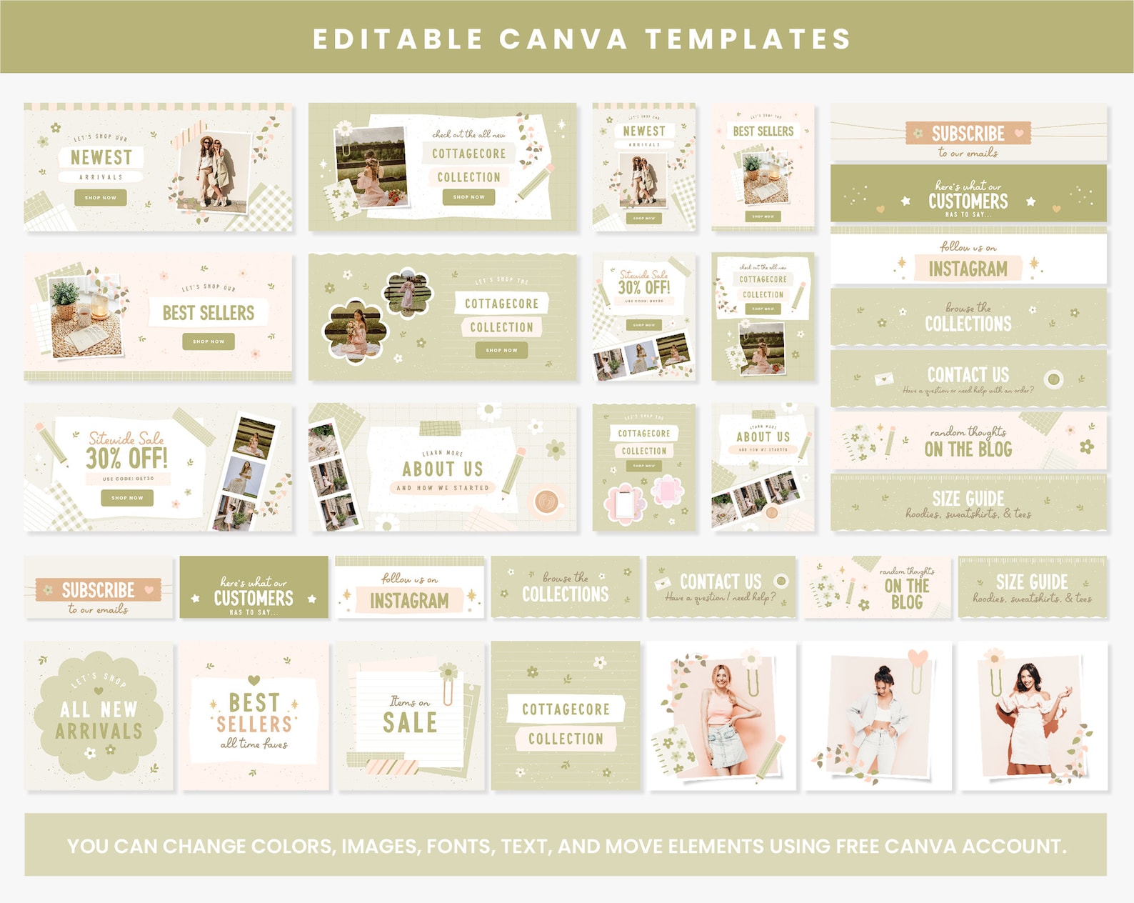 Shopify Theme Cottagecore Sage Green Customizable Shopify Template ...