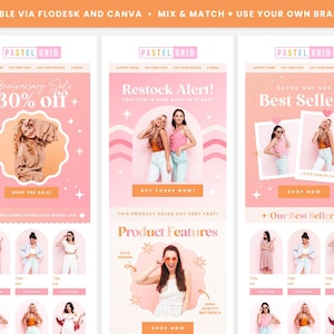 Flodesk Newsletter Templates Design Editable in Canva, Email Banners ...