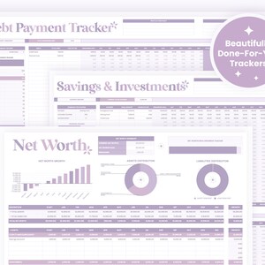 Budget Spreadsheet in Purple Lilac Colors, Digital Budget Planner ...