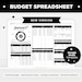 Purple Budget Spreadsheet Extended, Digital Budget Planner, Annual and ...