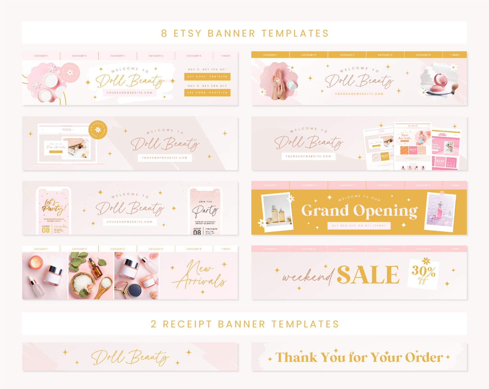 Etsy Shop Bundle Banner Templates Listing Photos and - Etsy