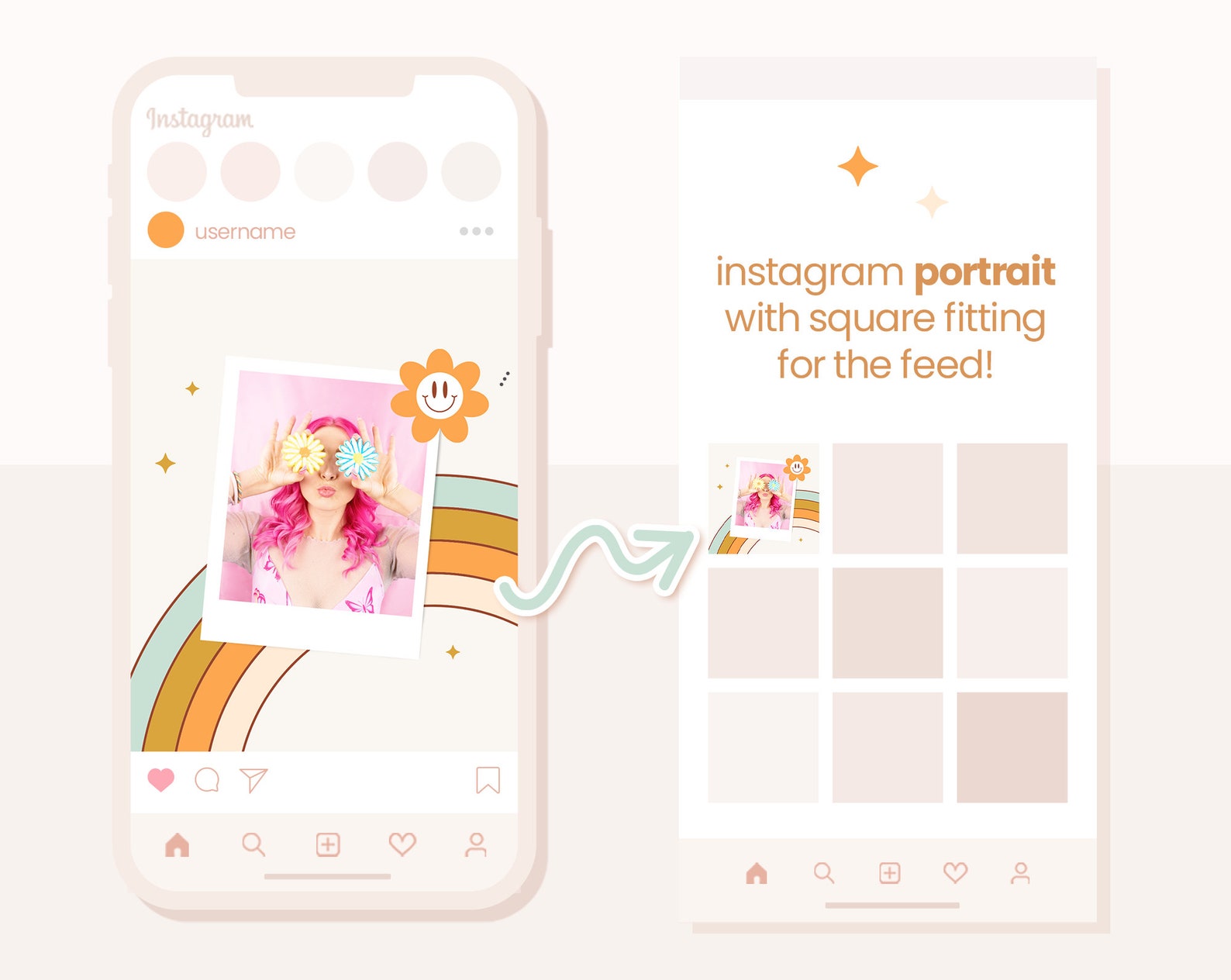 Instagram Posts Template Bundle in Square, Portrait, and Stories in ...