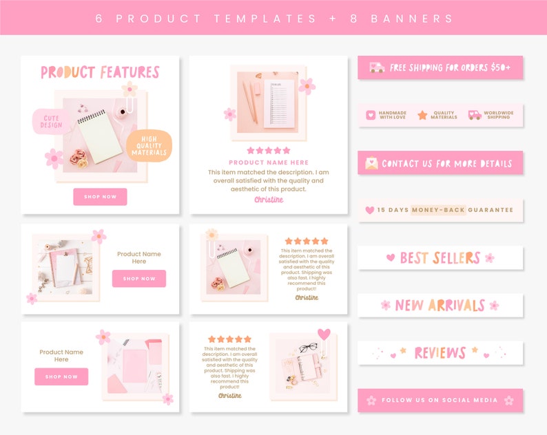 Newsletter Design Editable in Canva Pink Peach Orange Aesthetic ...