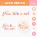 Editable Logo in Peach Pink Orange Bright Colors Aesthetic Logo Design ...