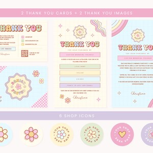 Etsy Shop Banner Templates Danish Pastel Retro Groovy Aesthetic Etsy ...