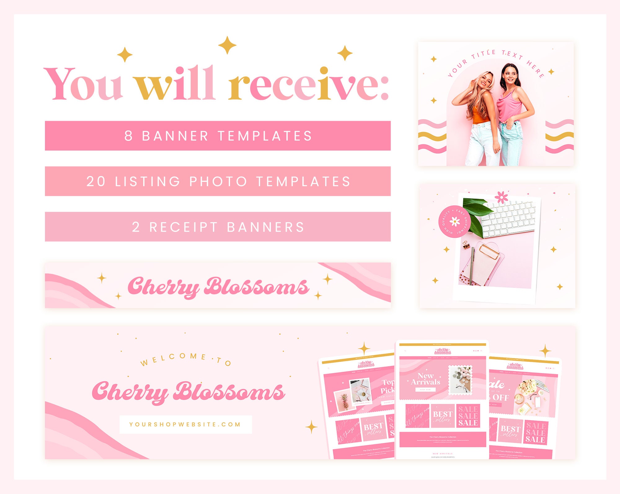 Etsy Shop Bundle Banner Templates Listing Photos and - Etsy