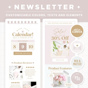 Email Templates Newsletter Design Editable Canva Email Banners and ...