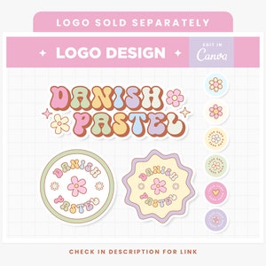Email Signature Template Editable in Canva, Rainbow Pastel Pink Orange ...