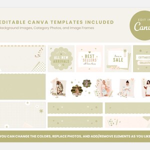 Wix Template in Cottagecore Sage Green - Cute Wix Website Theme ...