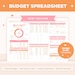 Purple Budget Spreadsheet Extended, Digital Budget Planner, Annual and ...