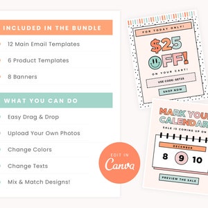 Email Templates Newsletter Design Editable in Canva, Email Banners and ...