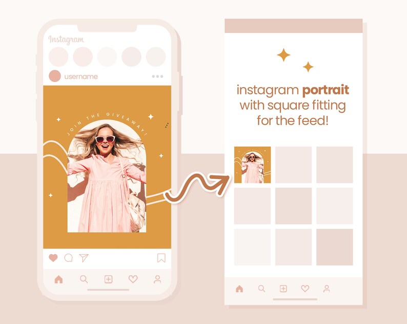 Instagram Posts Template Bundle in Square Portrait and - Etsy