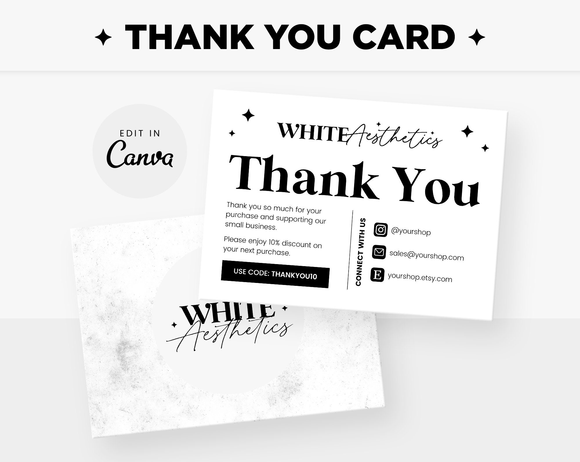 Plantilla En Blanco Para Tarjeta De Agradecimiento