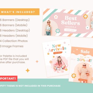 Shop Banners Groovy Boho Pastel Colors Editable via Canva, Shopify ...