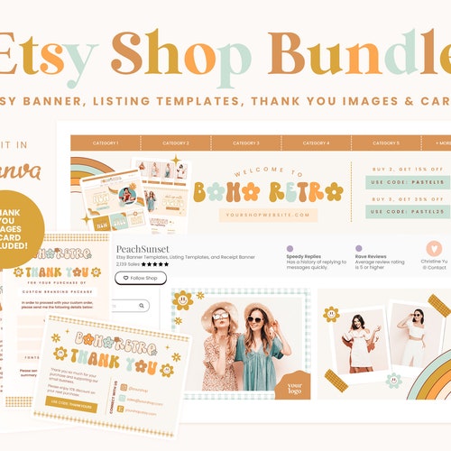 Etsy Shop Bundle Banner Templates Listing Photos and - Etsy