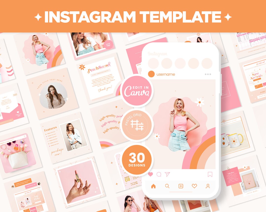 Instagram Posts Template Bundle in Square, Portrait, and Stories in ...