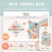 Wix Template in Peach Pink Orange Colors - Cute Wix Website Theme ...
