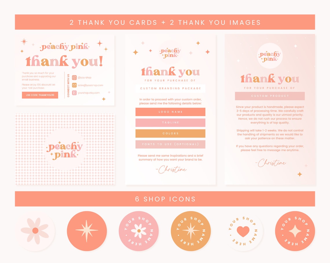 Etsy Shop Bundle - Banner Templates, Listing Photos, and Receipt Banner ...