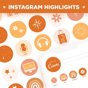 Instagram Highlight Covers Bright Boho Colors - Canva Editable Color ...