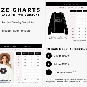 Size Chart and Care Instructions for Gildan 18000, Gildan 18500 ...