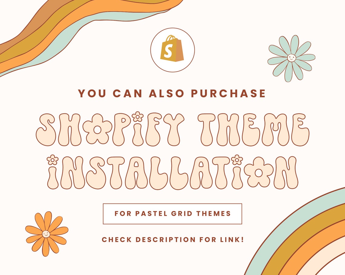 Shopify Theme Boho Retro Beige Design, Customizable Shopify Template ...