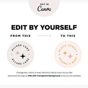 Editable Logo in Black Blush Pink Elegant Sparkling Logo Design ...