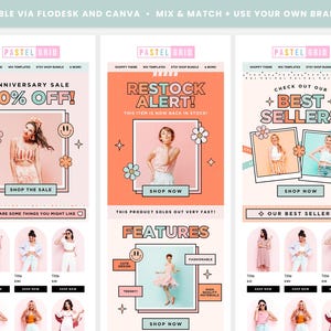 Flodesk Newsletter Templates Design Editable in Canva, Email Banners ...