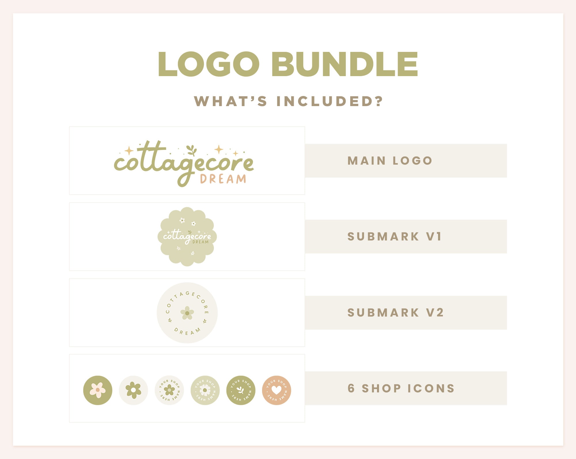 Editable Logo in Cottagecore Aesthetic Logo Design Customizable Colors ...