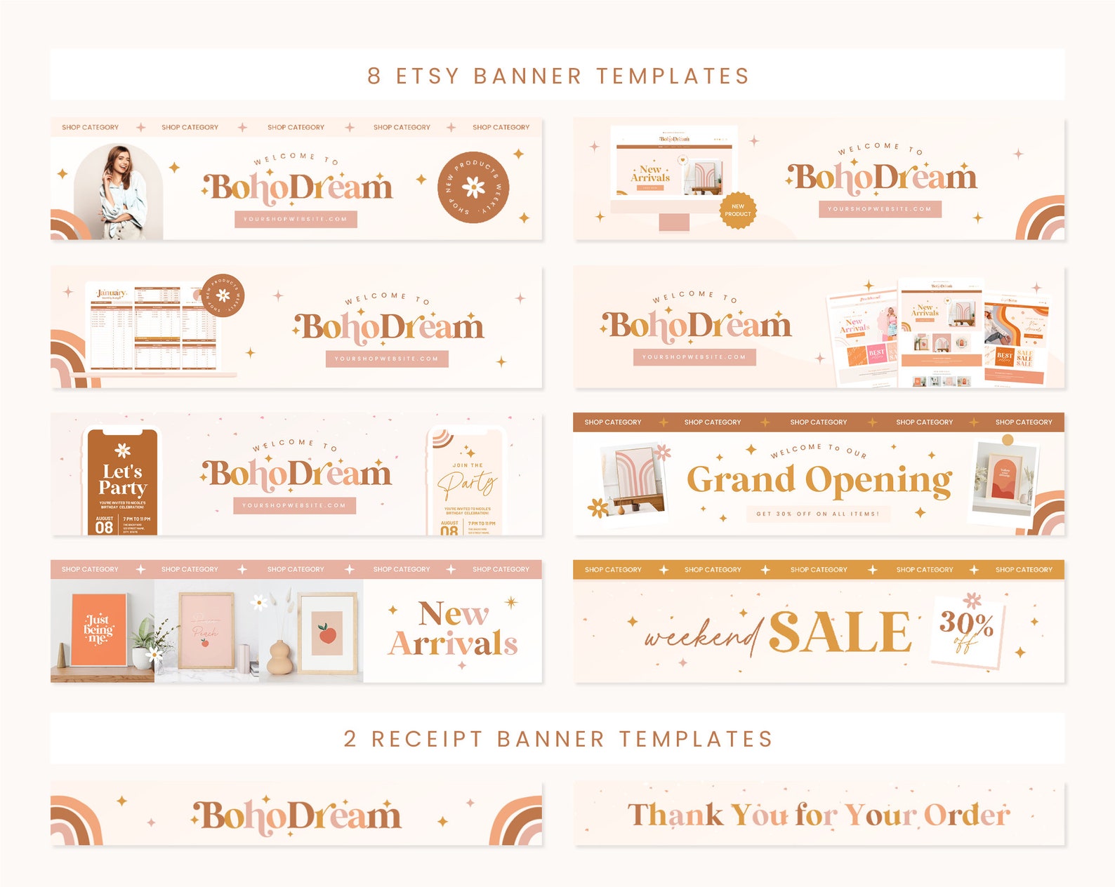 Etsy Shop Bundle Banner Templates Listing Photos and - Etsy
