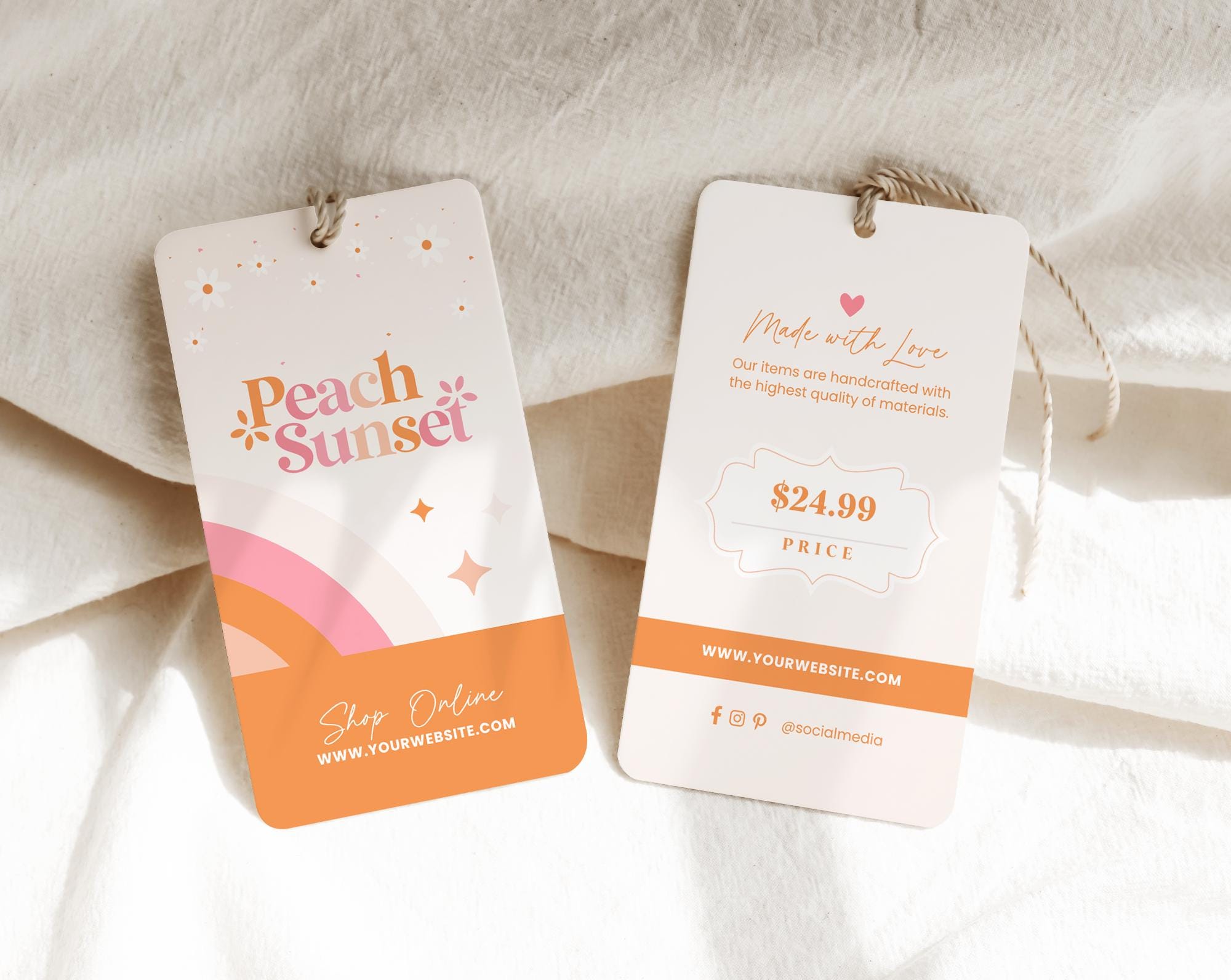 Editable Price Tag Canva Template Hang Tags for Clothing Business Price ...