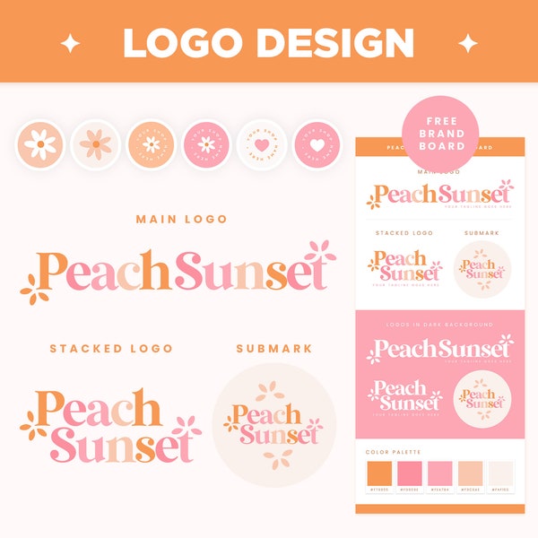 Pink Sunset Font - Etsy