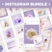 Instagram Posts Template Pastel Rainbow Colorful Bundle in Square ...